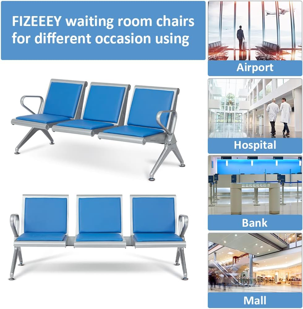 3-Link Heavy Duty Waiting Bench – Commercial-Grade Public Seating | 1 ...